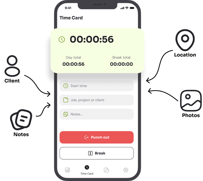 Time Squared Time Clock