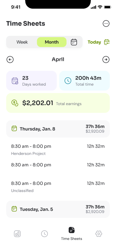 Time Squared Time Clock